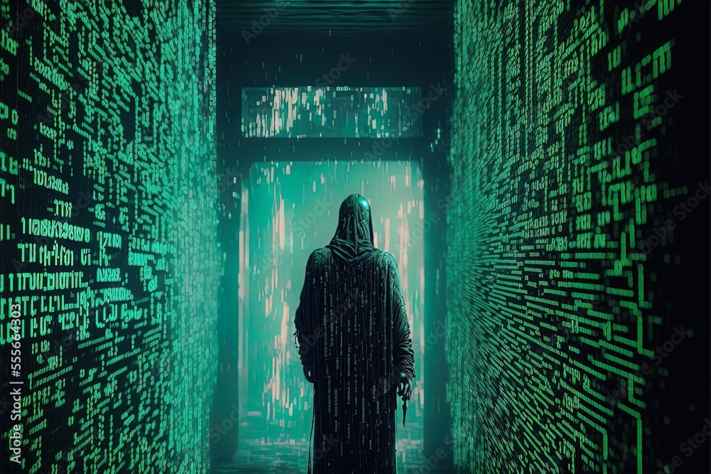 "Mysterious AI Generated Abstract Enigma Matrix Cyberpunk Sci-Fi ...