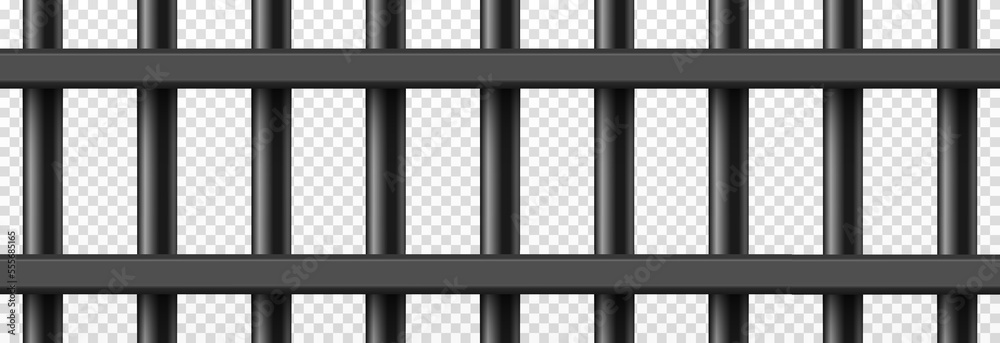 Vector prison cage on isolated transparent background. Iron fence png ...