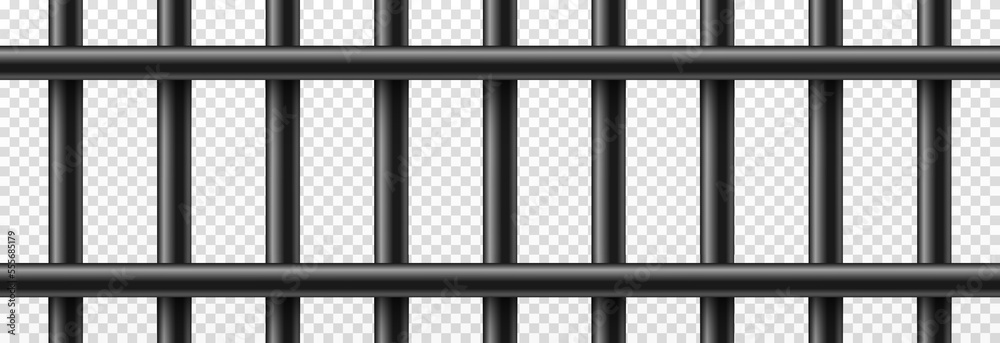 Vector prison cage on isolated transparent background. Iron fence png ...