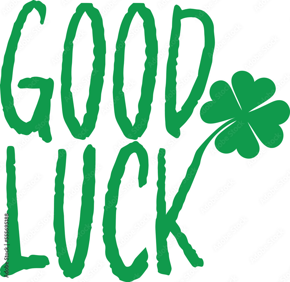 Good Luck Clover Heart vector file for tshirt print svg, ai, eps, png ...