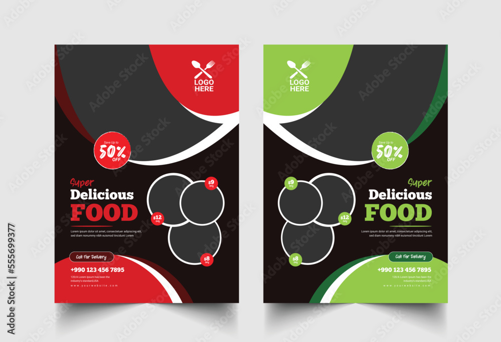 Food Flyer Design Template cooking, cafe and restaurant menu, food ...