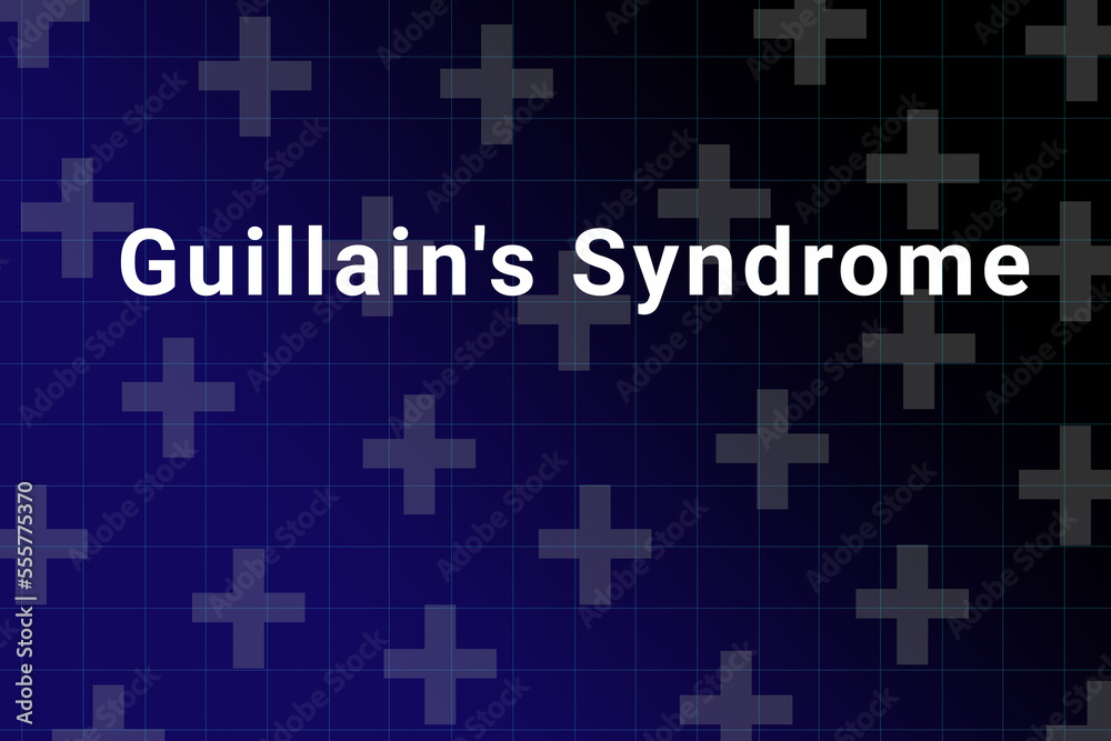 Guillain's Syndrome disease Illustration. Guillain's Syndrome title on ...