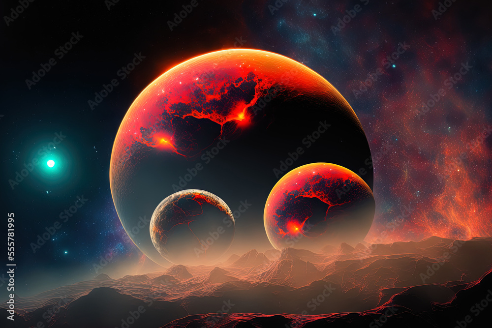 Alien Life in the Universe Habitable Earth Like Planet with Two Moons ...