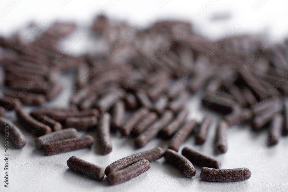 Black chocolate sprinkles (in Dutch: hagelslag or chocolade-hagelslag ...