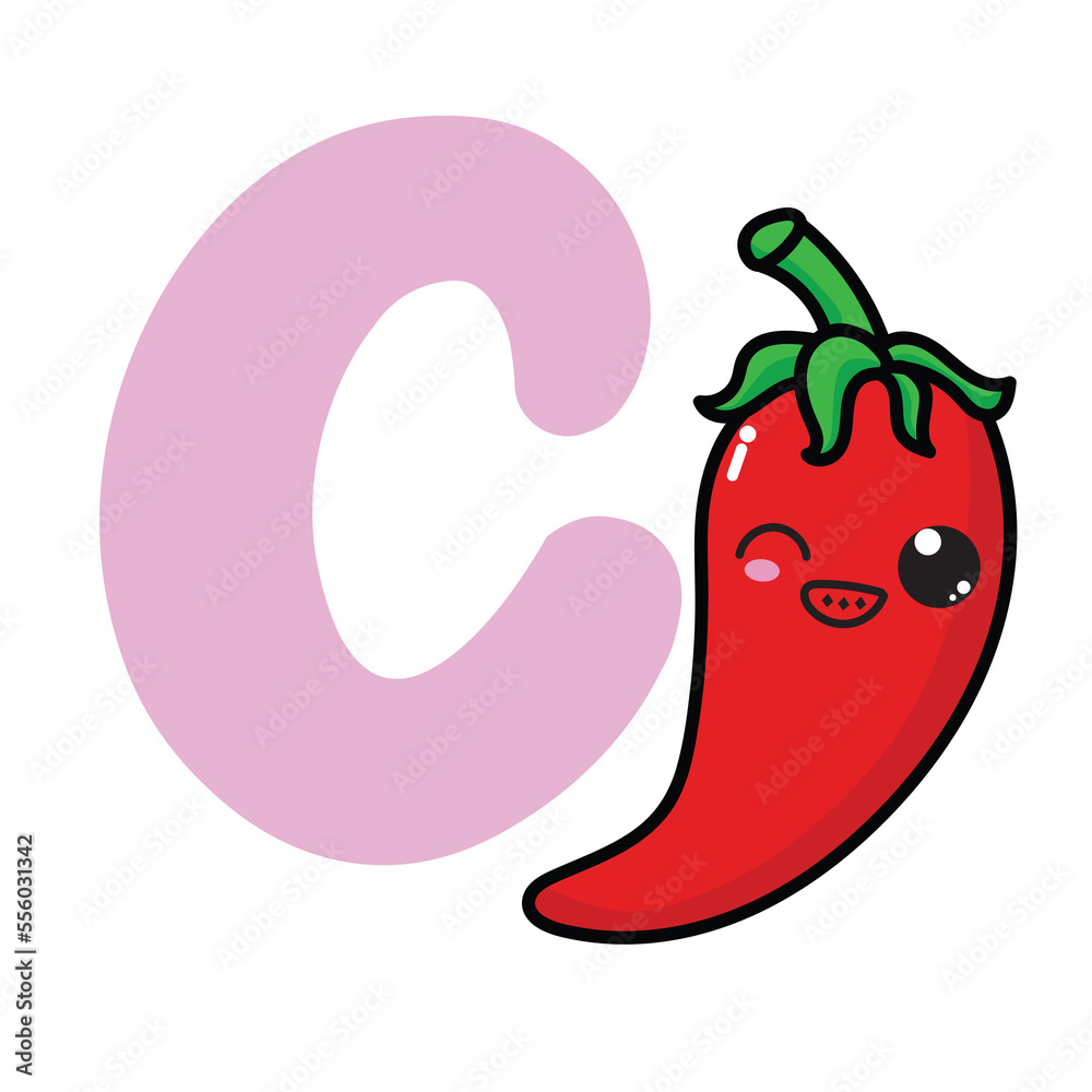 Illustration Stock Fruit Alphabet Clip Art, Fruit A to Z Clipart, Cute ...