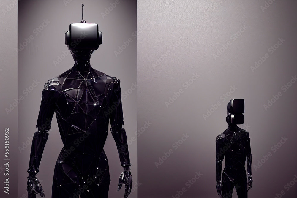 Robots. Futuristic interpretation Future 2025. Generation of robots ...