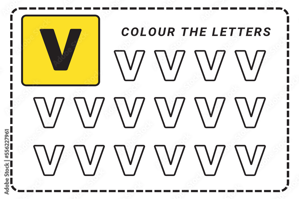 Alphabet tracing practice Letter V. Tracing practice worksheet ...
