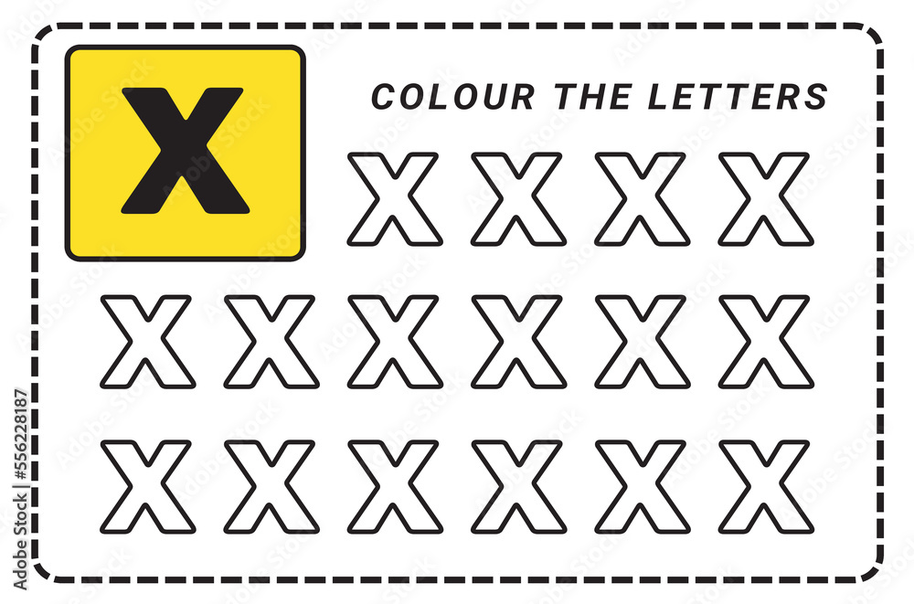 Alphabet tracing practice Letter X. Tracing practice worksheet ...