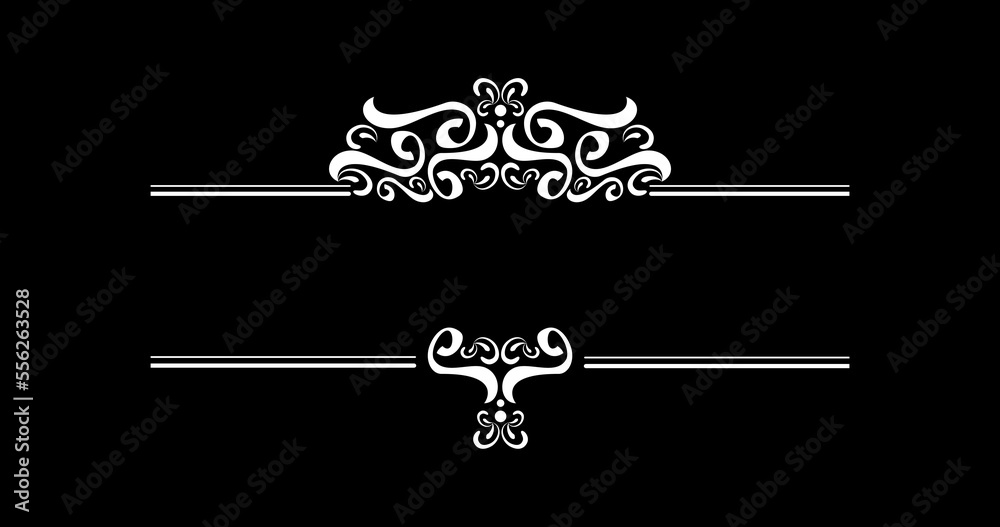 Vintage Title Border Frame For Design Elements vector in white color on ...