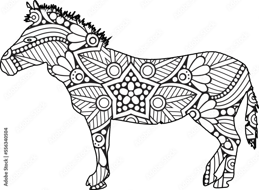 realistic zebra coloring pages