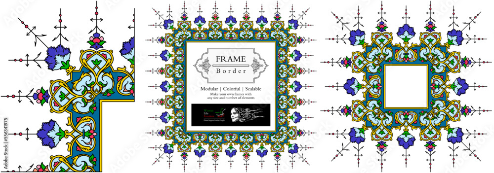 Frame mandala persian arabic turkish islamic hindi indian tibetan ...