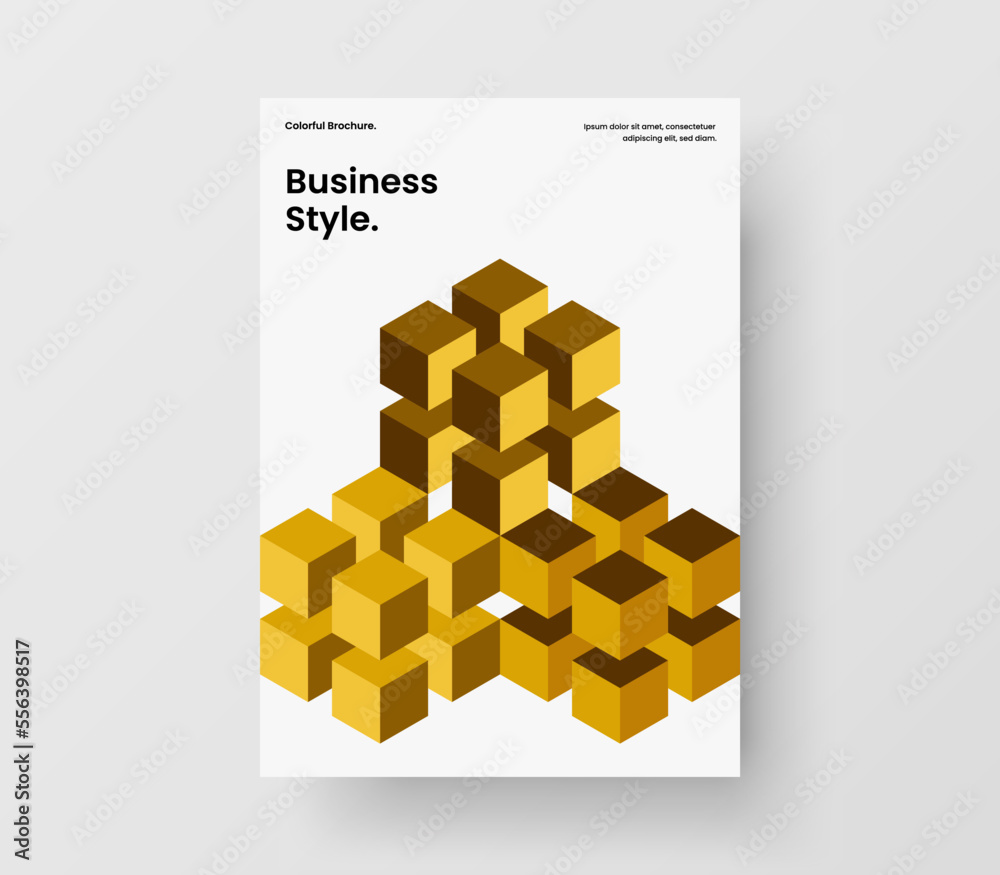 Original front page design vector layout. Simple geometric tiles ...