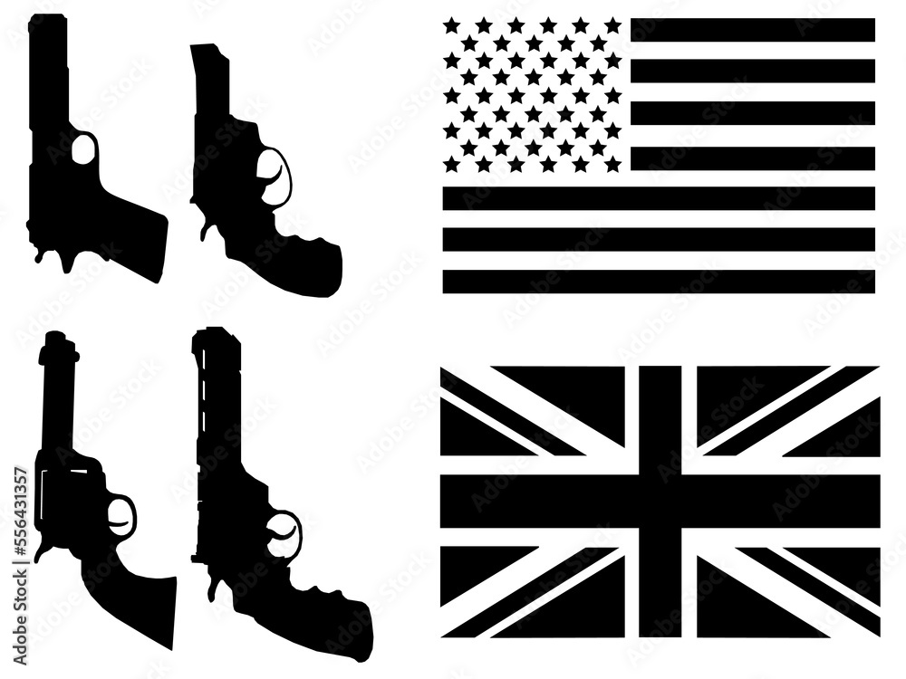 [BAE] å_America, Gun, Pistol from USA, gun american flag svg, rifle USA ...