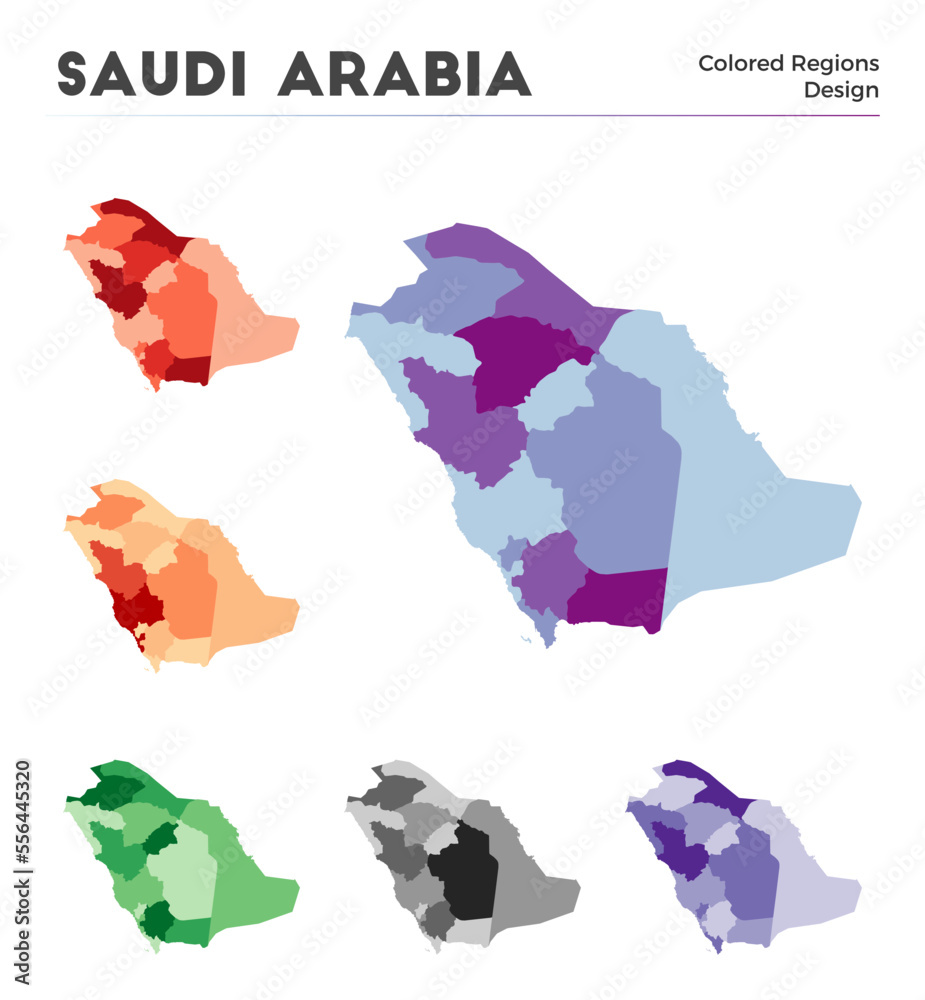 Saudi Arabia map collection. Borders of Saudi Arabia for your ...