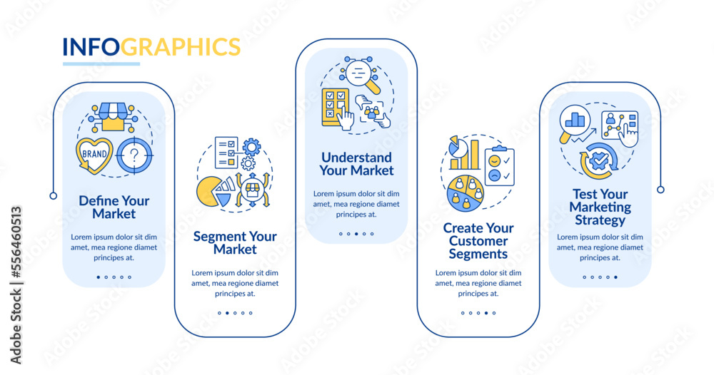 Get started with segmentation blue rectangle infographic template. Data ...