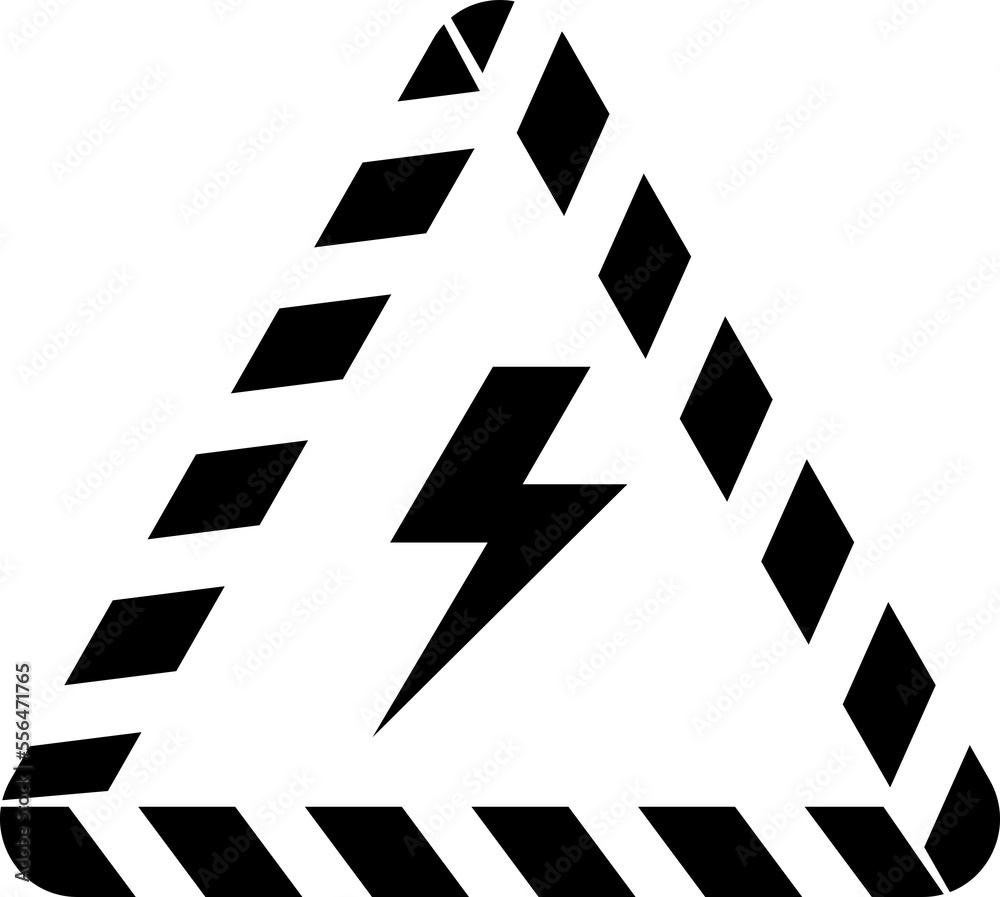 Electricity warning sign. Electricity warning sign with safety stripes ...