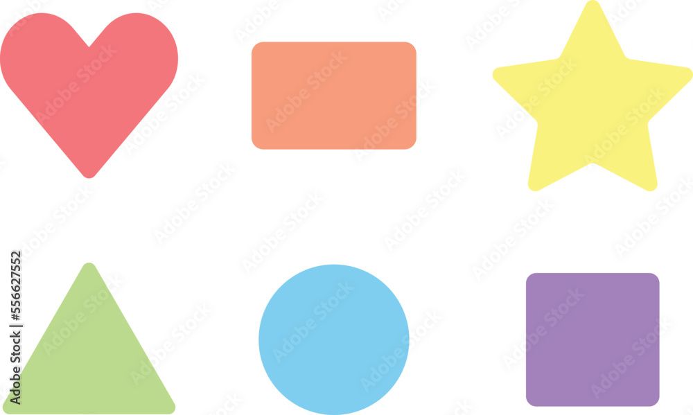 Shapes chart vector illustration. educational chart Stock Vector ...