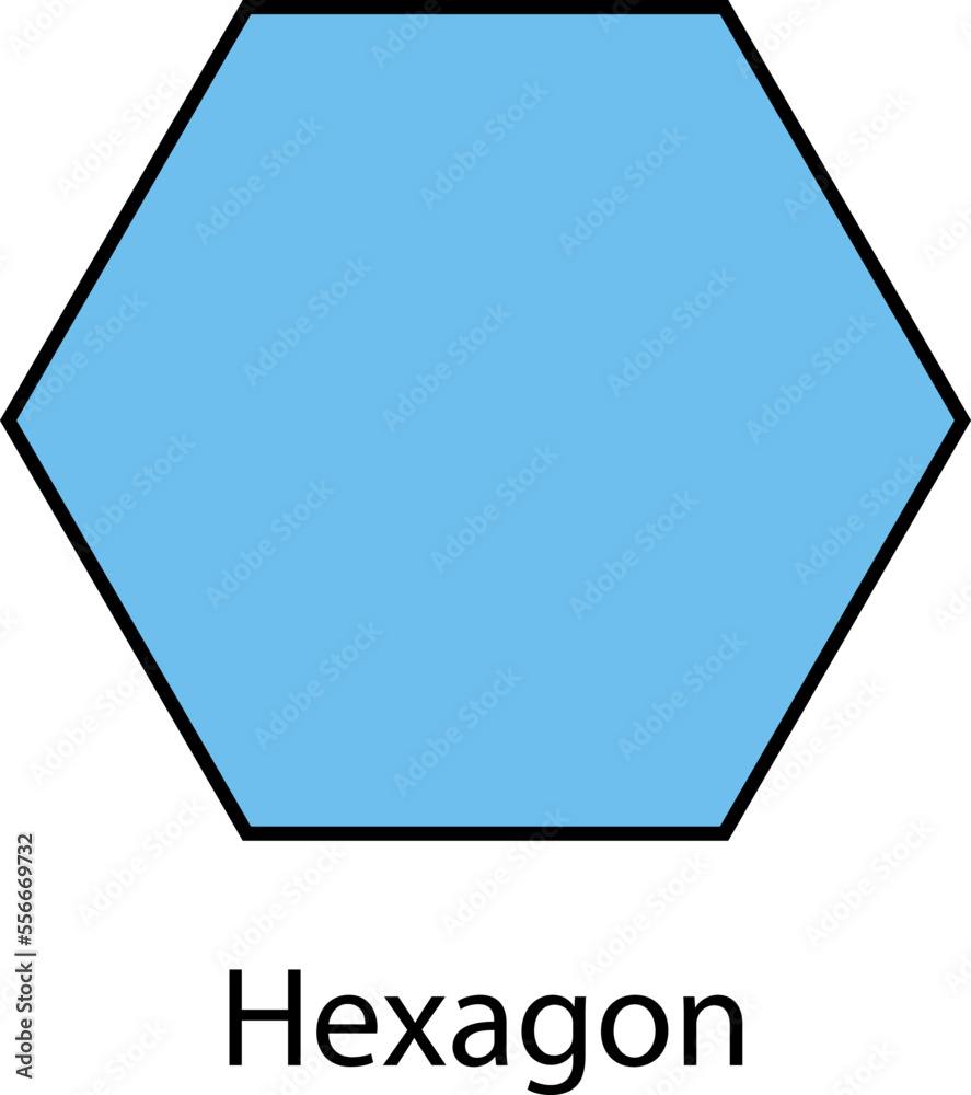 Types of regular polygons. Geometric shapes. triangle, square, pentagon ...