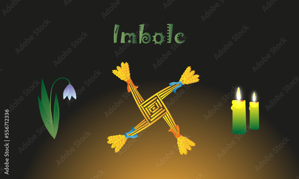 The pagan holiday of Imbolc. Symbols of Imbolc.. Stock Vector | Adobe Stock