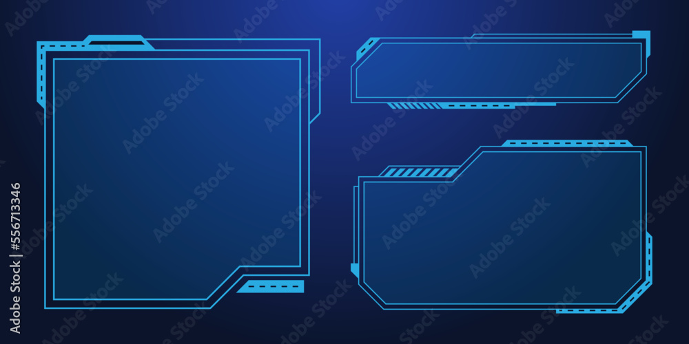 HUD, UI, GUI, Sci Fi futuristic frame user interface screen elements set Stock Vector | Adobe Stock