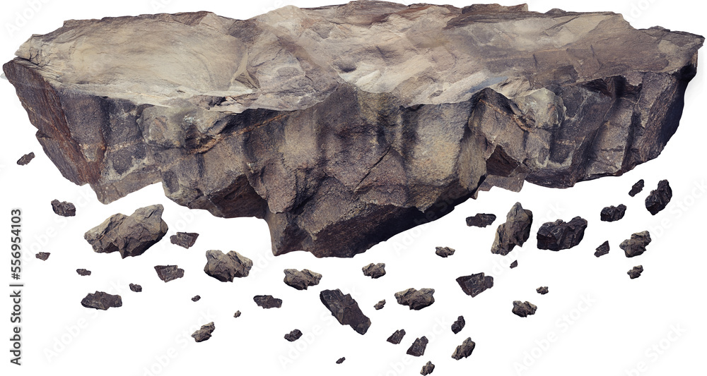 Isolated floating rock Stock Photo | Adobe Stock