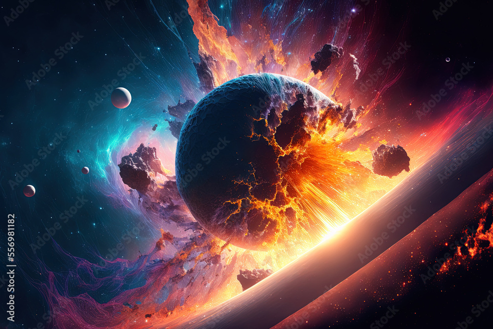 Illustration Stock Abstract backdrop with many colors, sparkling space ...