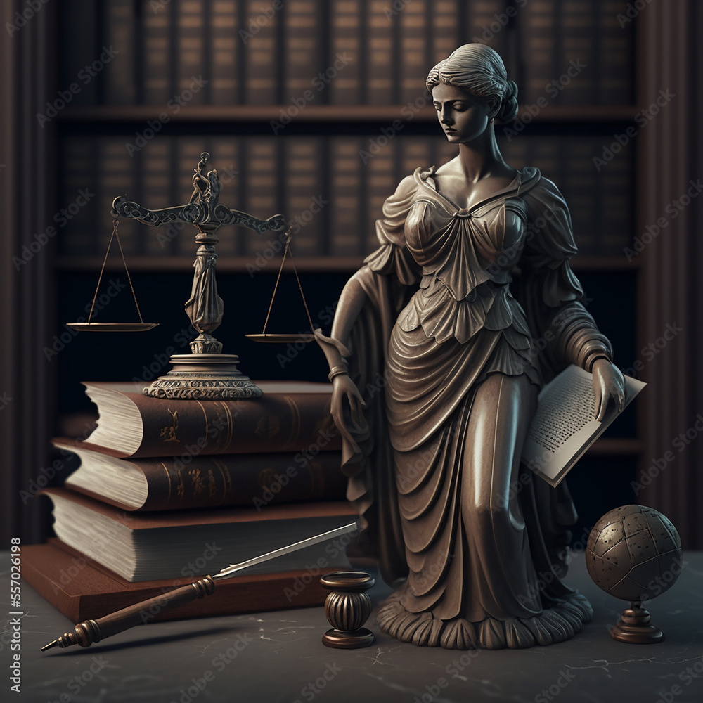 Greek goddess Themis. Concept of equality in justice. Generative AI ...