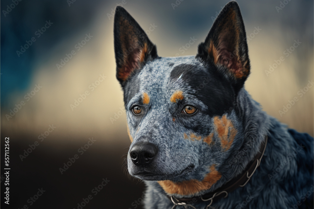 Blue heeler, red heeler or australian cattle dog, breed of dog from ...