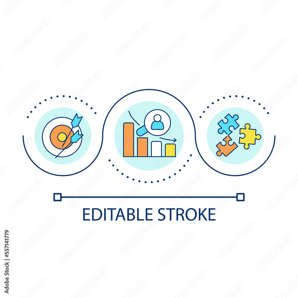 Poor strategy loop concept icon. Planning failure. Management problem ...