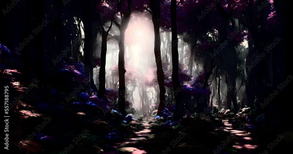 Atmospheric dark grim forest (Pack of 100+ illustrations) in 4K ...