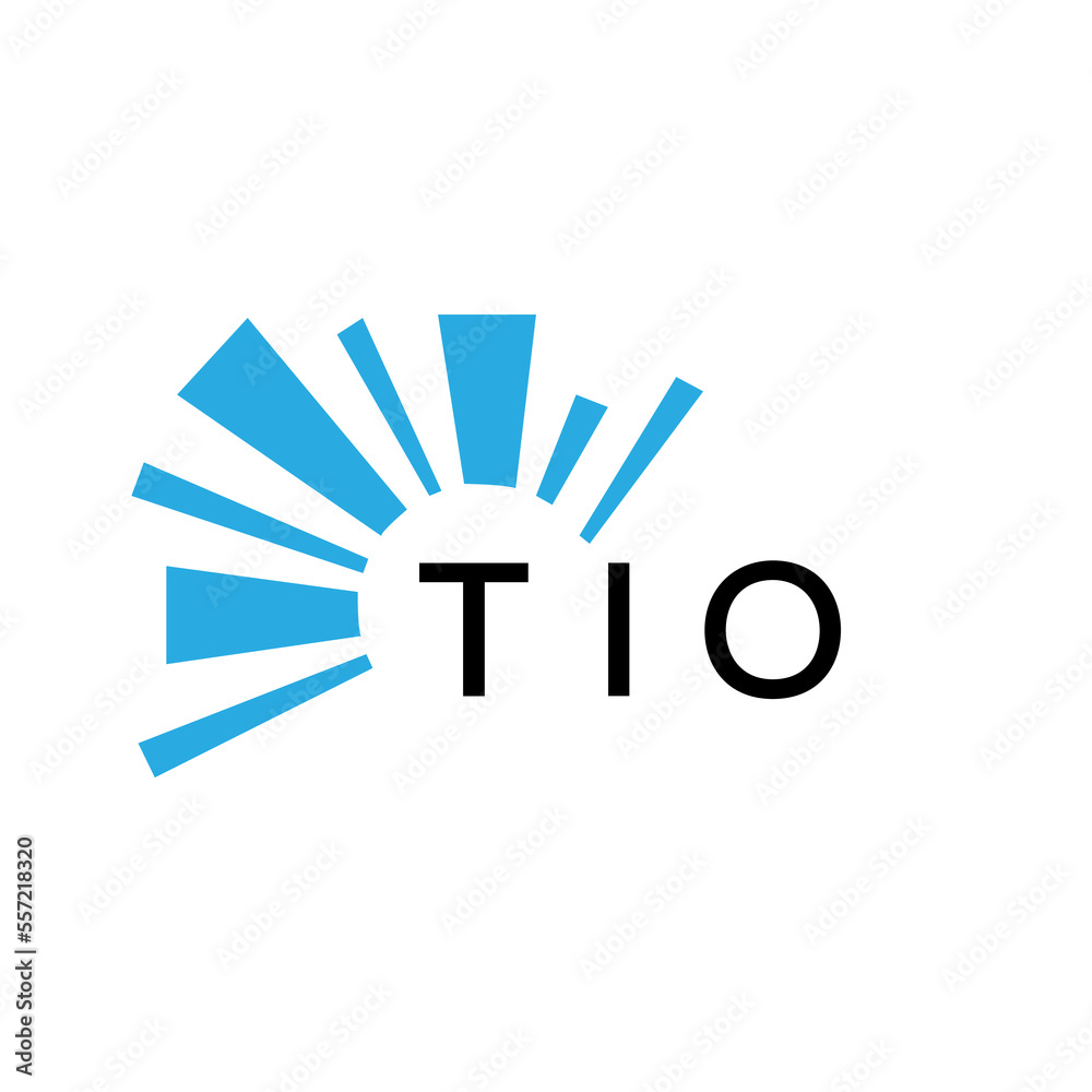 Image vectorielle Stock TIO letter logo. TIO blue image on white ...