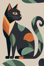 Geometric Abstract Cat Illustration Free Stock Photo - Public Domain ...