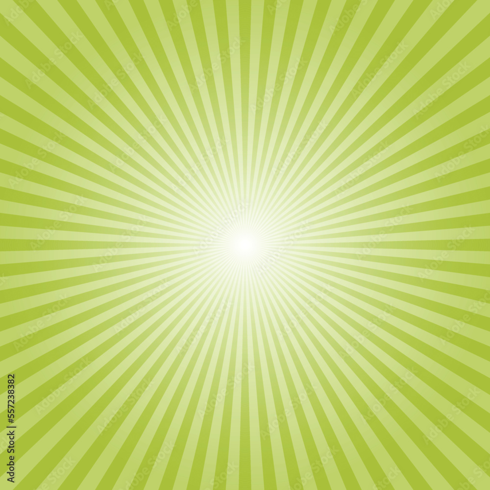 Green burst background. Retro background with rays or stripes. Sunburst ...