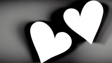 Two White Hearts Illustration Free Stock Photo - Public Domain Pictures