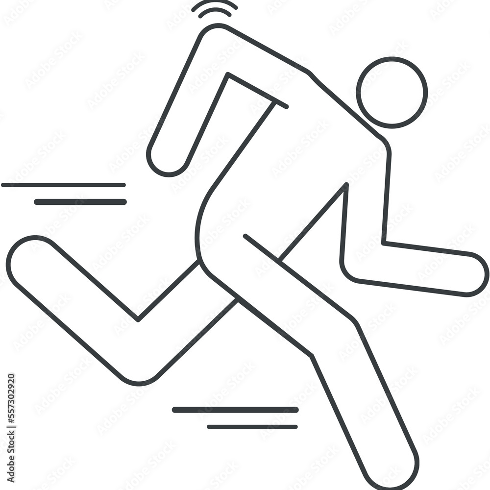 Human silhouette outline icon. Drawing doodle line person symbol. Basic ...