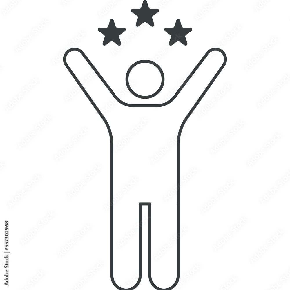 Human silhouette outline icon. Drawing doodle line person symbol. Basic ...