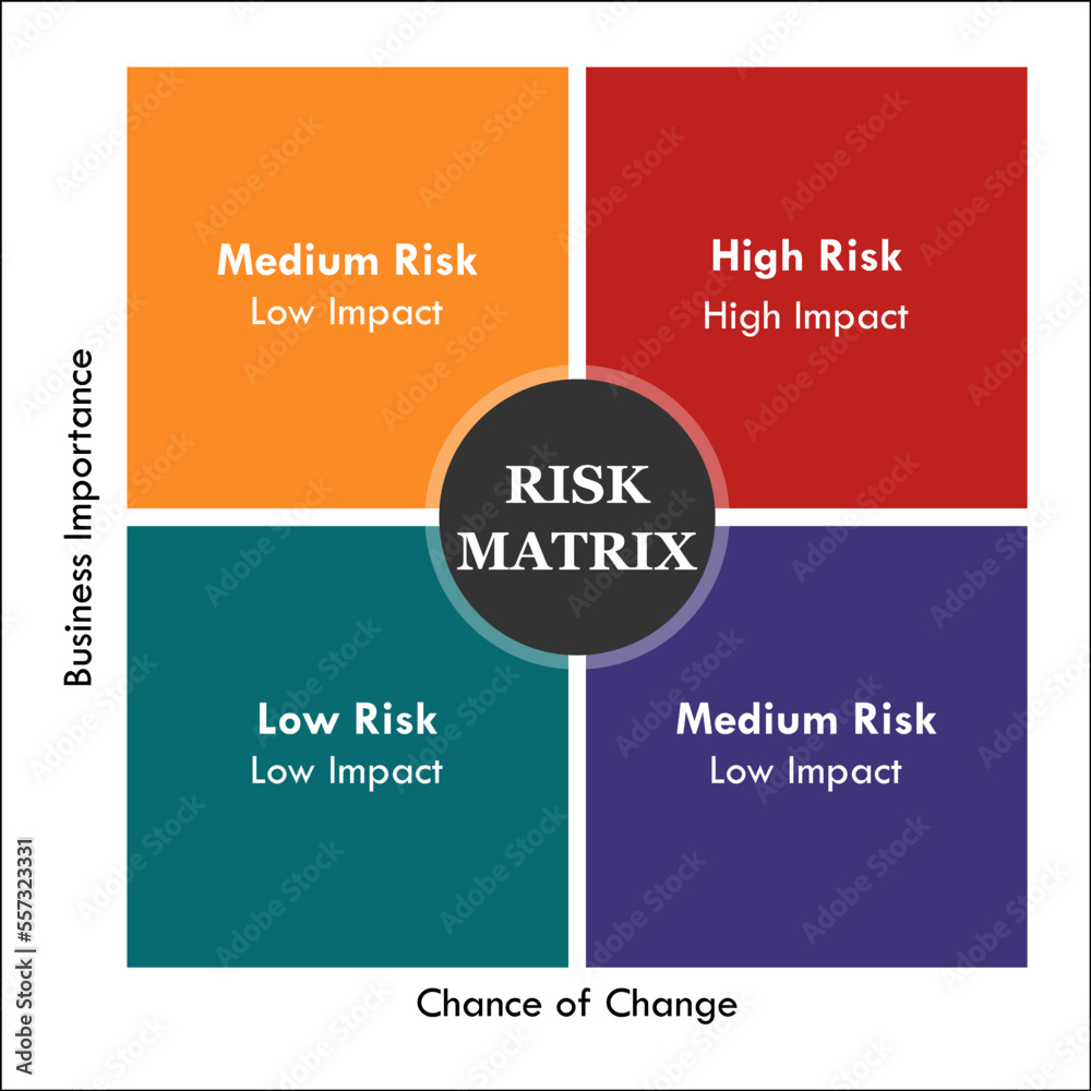 Risk Matrix in an Infographic template Stock Vector | Adobe Stock
