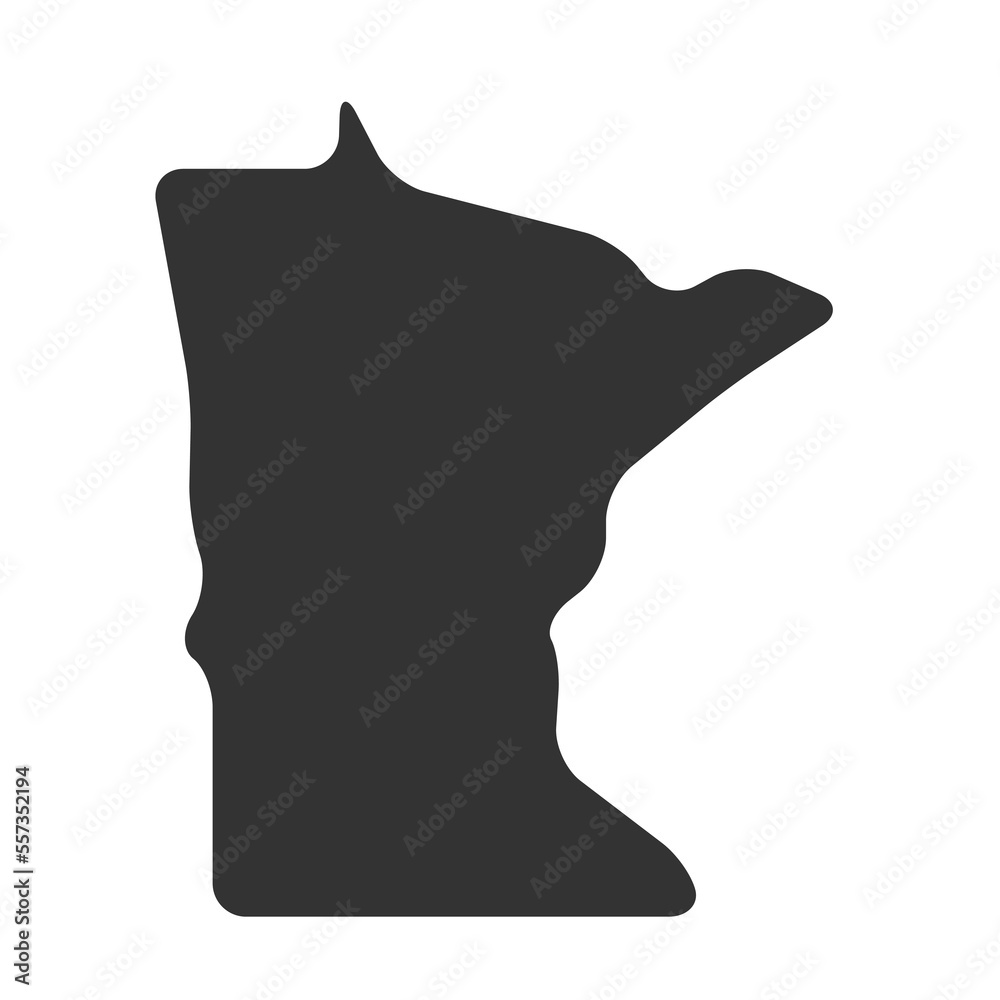 Vector de Stock Minnesota state of United States of America, USA ...