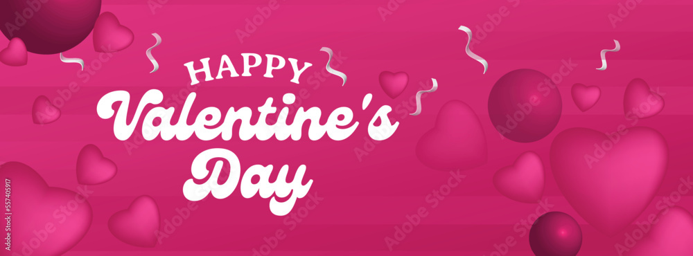 Editable Free Pink Color Happy Valentines Day Cover Design Template ...