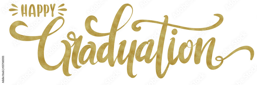 Happy graduation typography hand written Stock Illustration | Adobe Stock