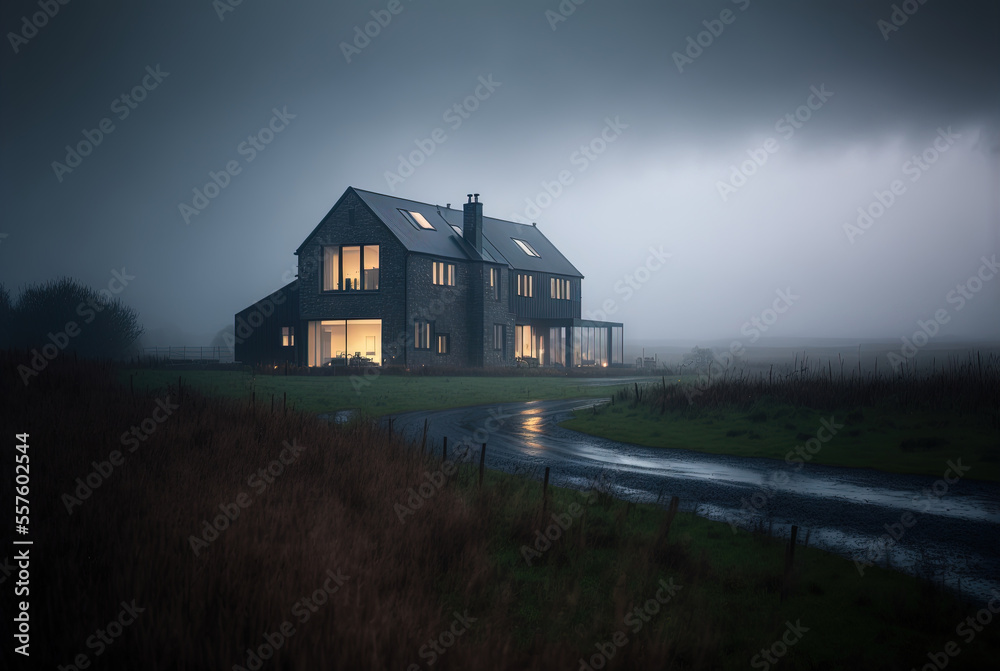 3d render styled conceptional illustration of a modern minimalist cozy ...