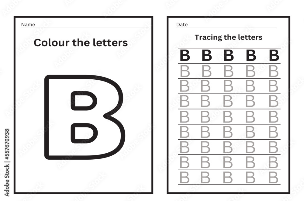Alphabet tracing practice Letter B. Tracing practice worksheet ...