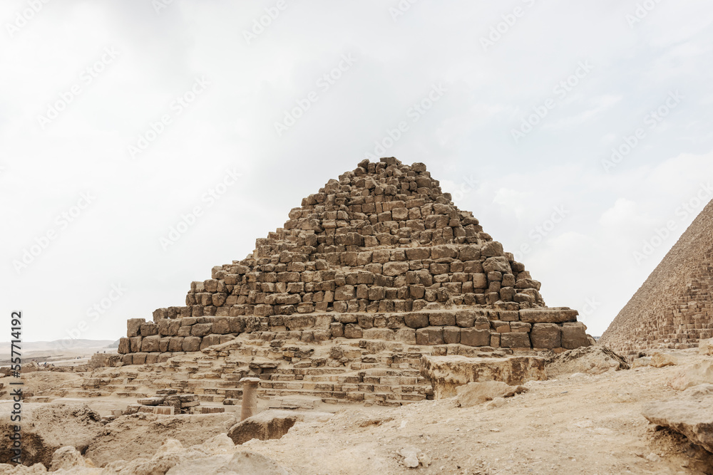 Small Pyramid at the eastern cemetery in front of the Pyramids of Giza ...