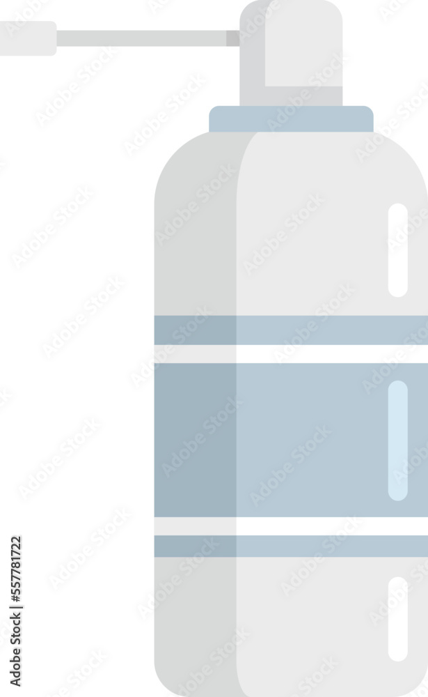 Tonsillitis spray icon flat vector. Tonsil mouth. Bacterial anatomy ...