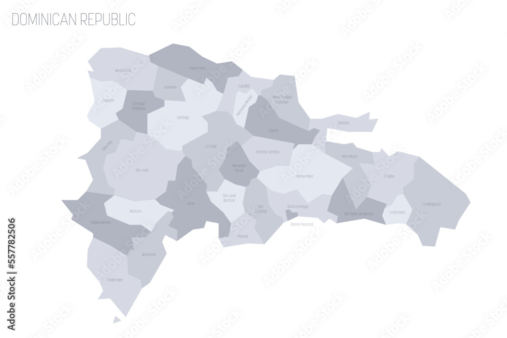 Dominican Republic political map of administrative divisions ...