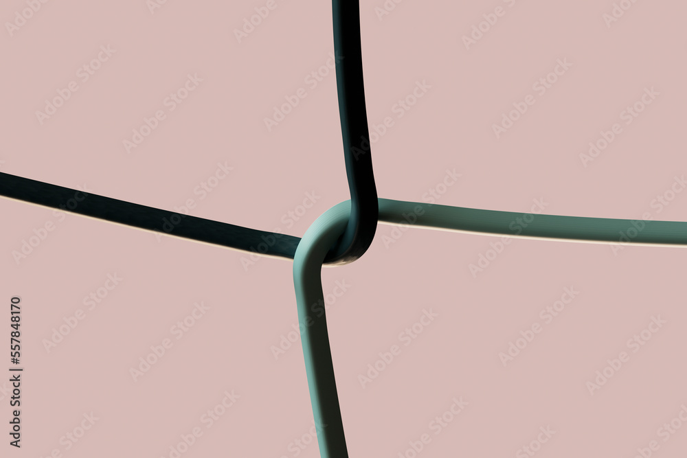 3D rope rendering against pink background Stock Photo | Adobe Stock