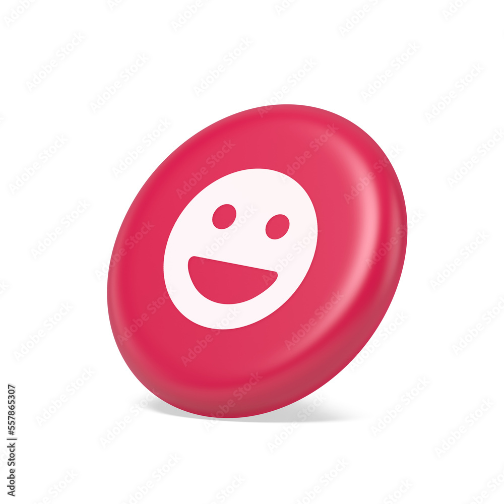 Smiley emoticon comic face emoji button laughing social network ...