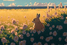 Sunflower Rabbit Free Stock Photo - Public Domain Pictures