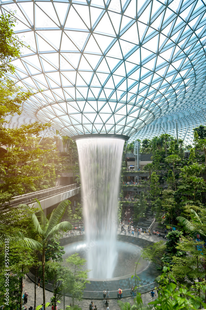Changi, Singapore - 26/12/2022 : Jewel Changi Airport , artificial ...