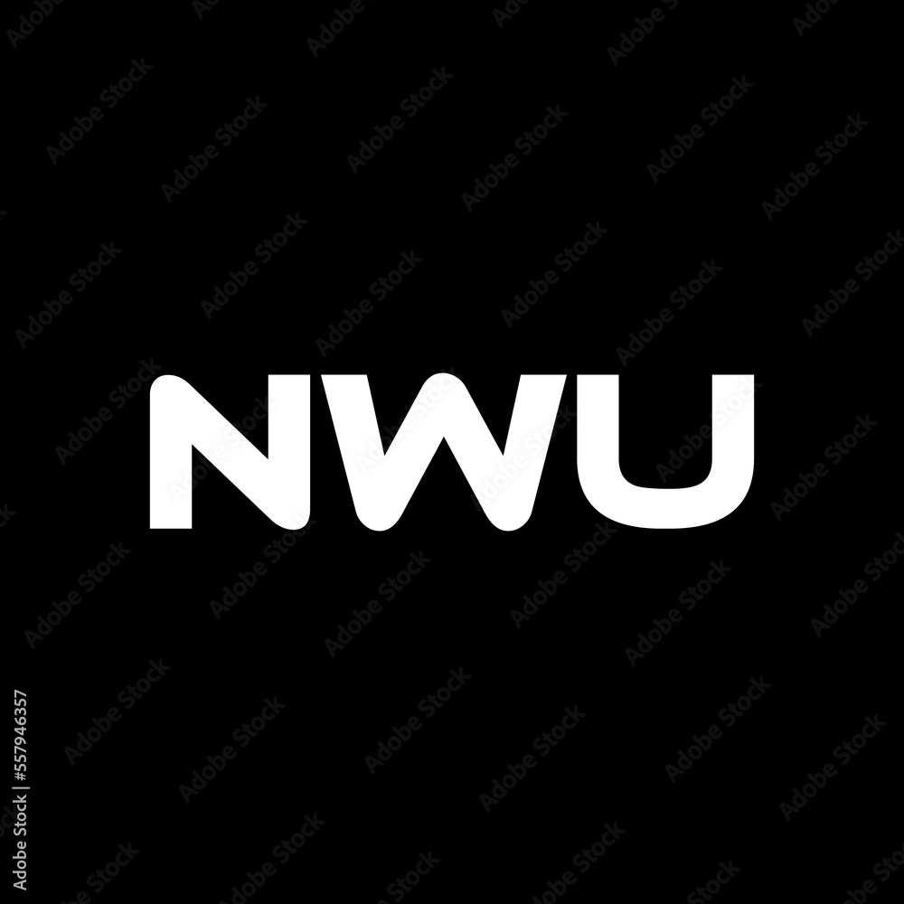 Stock-Vektorgrafik „NWU letter logo design with white background in ...